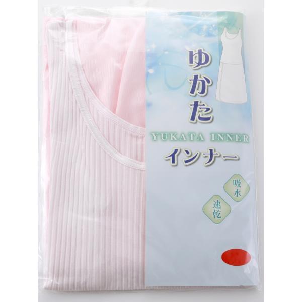 商品情報新品　日本製ワンピースタイプのゆかたインナーです。着心地が良い5つのポイント1.すそさばきサラッと。2.背中の汗を吸い取る。3.お肌が透けて見えない。4.吸水加工で汗を素早く吸い取る。5.速乾加工でサラッと爽やか。 素材上部部分：綿...