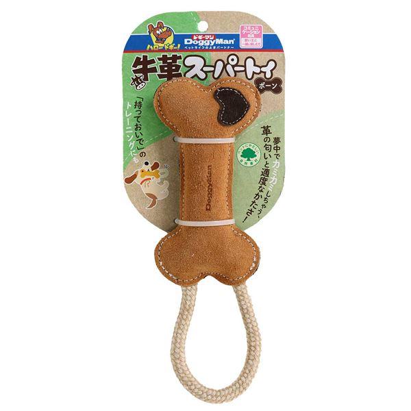 【商品名】 （まとめ）牛革スーパートイ ボーン【×5セット】 (犬用玩具) 【ジャンル・特徴】 愛犬を魅了する天然素材のレザー玩具！