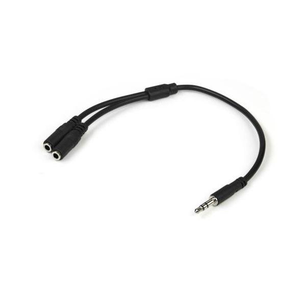 【商品名】 （まとめ） StarTech.com スリム ステレオミニ端子オーディオスプリッター分配ケーブル MUY1MFFS 1本 【×2セット】