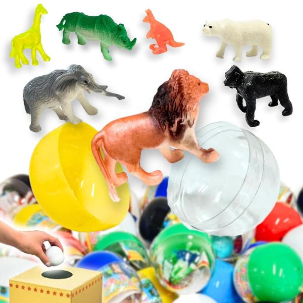 「商品情報」【 動物好き な お子さま 必見！】思わず集めたくなる音符「ミニチュア 動物 ガチャガチャ 60個 BOX セット」は、かわいらしい動物たちがいっぱい詰まった カプセル おもちゃ セットです♪「主な仕様」?【全60個入り】なにが...