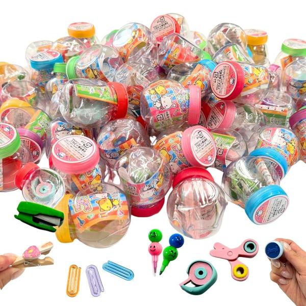 「商品情報」何が入ってるかは お楽しみ ！ ガチャ 気分で開ける ミニ文具 セット♪「 かわいい 文具 カプセル ミニ つかみどり 60個分 BOX セット 」です。 ミニサイズ でかわいい 文房具 をたっぷり 60個 詰め込んだ、お楽しみ...