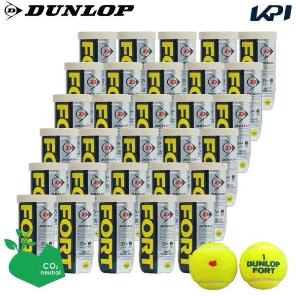 【SDGsプロジェクト】「KPIオリジナルモデル」「新パッケージ」DUNLOP ダンロップ 「FORT フォート [2個入]1箱 30缶/60球 」テニスボール 【KPI限定】『即日出荷』