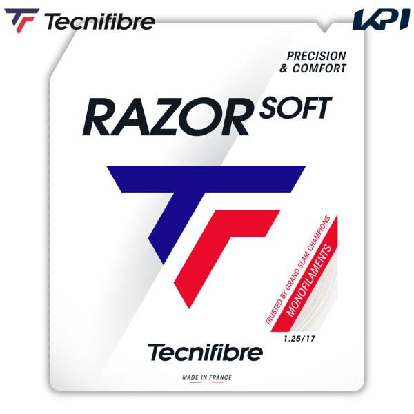 「ポスト投函便で送料無料」Tecnifibre テクニファイバー テニスガット・ストリング RAZOR SOFT 1.25 WHITE ホワイト 04GRAS125W