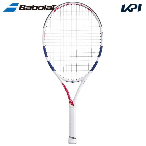 「ガット張り上げ済み」バボラ Babolat ジュニアテニスラケット    DRIVE JR 24 WHITE ピュア ドライブ JR 24 ホワイト 2025 140513