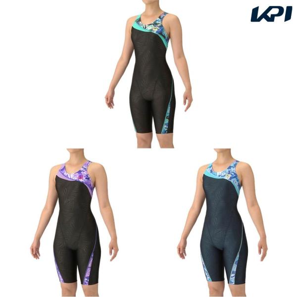 アリーナ ARENA 水泳水着 レディース   フィットネスワンピーススパッツ オープンバック・ハーフレッグ・ピッタリパッド  AS5FWF09L 爆買