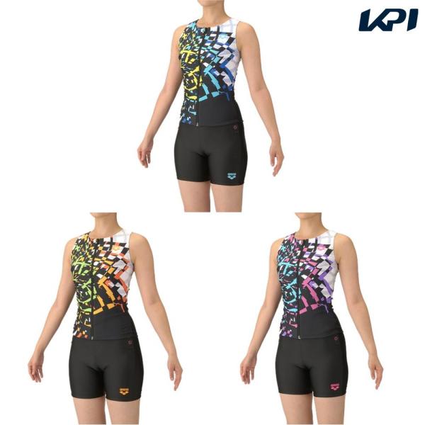 アリーナ ARENA 水泳 水着 水泳水着   フィットネスセパレーツ（カバーバック・ミドルレッグ・差し込みパッド） 2025新製品 爆買