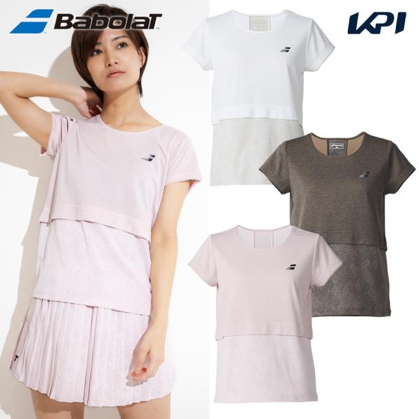 バボラ Babolat テニスウェア レディース   VS SHORT SLEEVE SHIRT ゲームシャツ 半袖シャツ BWG5370 2025FW