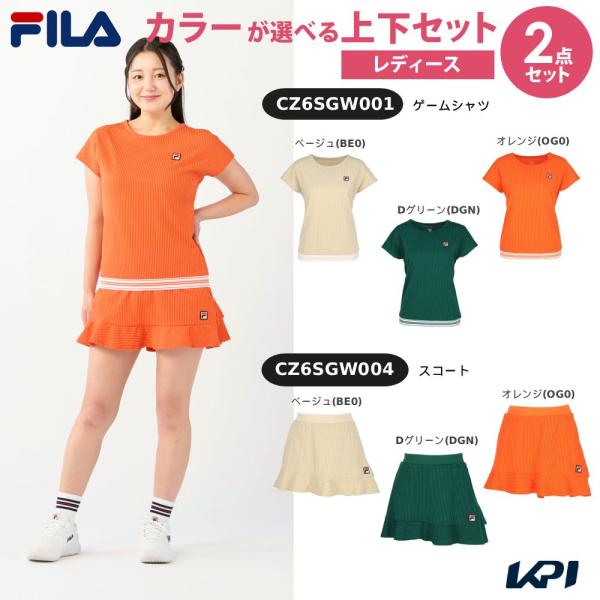 フィラ FILA テニス ウェア テニスウェア   【上下セット】ゲームシャツ×スコート 2026SS 2026新製品