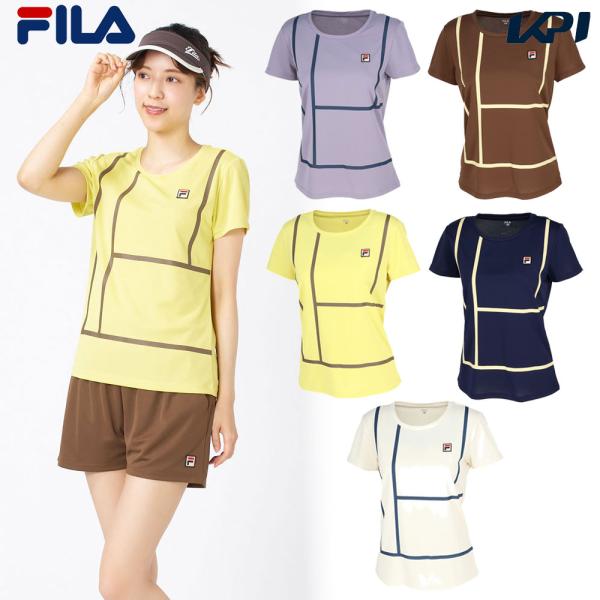 フィラ FILA テニスウェア レディース   ゲームシャツ EL0238 2025FW「サンバイザーキャンペーン対象」
