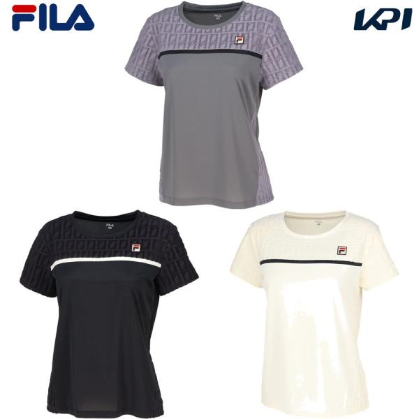 フィラ FILA テニスウェア レディース   ゲームシャツ EL0250 2025FW「サンバイザーキャンペーン対象」