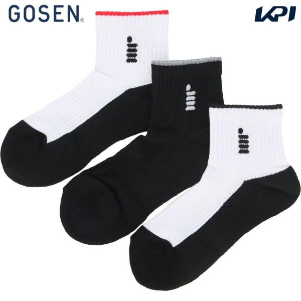 ゴーセン GOSEN バドミントンアクセサリー レディース  レディース3足組 ハーフソックス F25LH3P
