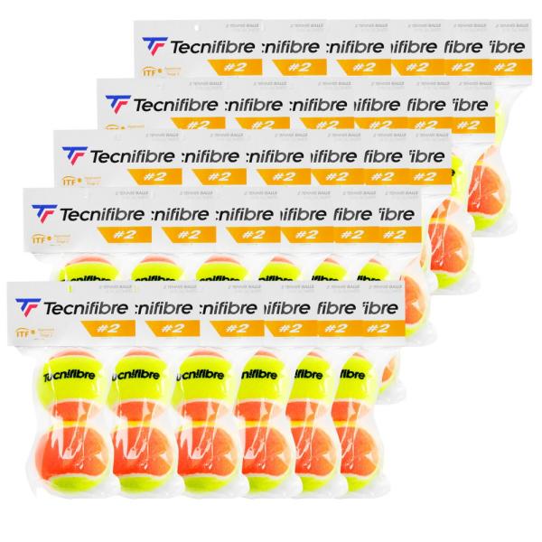 『即日出荷』テクニファイバー Tecnifibre ジュニアテニスボール  stage2 ステージ2  60球 ノンパッケージ  TBCZOR1 爆買