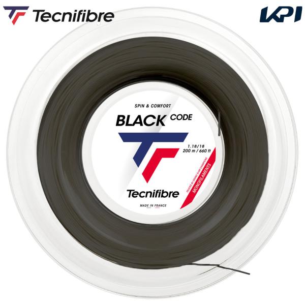 「最短当日出荷」テクニファイバー Tecnifibre テニスガット・ストリング  BLACK CODE  ブラックコード  1.18mm  200mロール TFR410  TFSR401