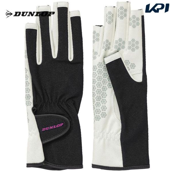 ダンロップ DUNLOP テニスアクセサリー レディース シリコンプリントグローブ 両手セット ネイルスルータイプ TGG-0136W  【タイムセール】