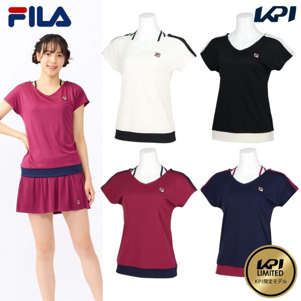 『即日出荷』「別注数量限定」フィラ FILA テニスウェア レディース ゲームシャツ KPI限定モデル VL2758 2023FW 「KPIスーパーセール」