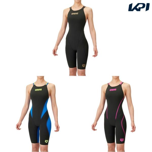アリーナ ARENA 水泳水着 レディース   レーシングワンピーススパッツ オープンバック・ハーフレッグ  AS5SRC12L