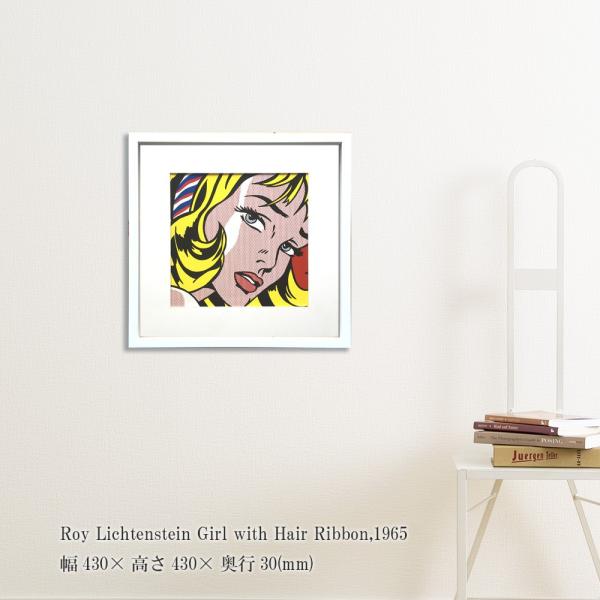 【品番：sinw1640 】Roy Lichtenstein Girl with Hair Ribbon,1965<商品詳細>■サイズ：幅430×高さ430×奥行30(mm)■重量：1300g■材質：天然木・PET樹脂・紙■裏仕...