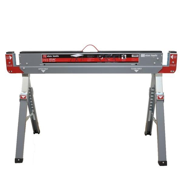 【stax tools】093 ISSAC (折り畳み式ソーホース)  2脚セット  作業台からアウトドアまで、様々なシーンで活躍する折り畳みソーホースです。【特長】　・ツーバイ材を左右に設置することにより、安定した作業台として使用できます...