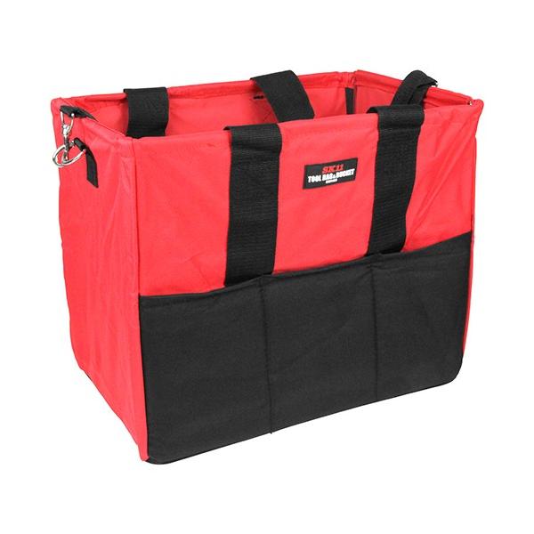 ステンレスワイヤーでしっかり自立、つかわないときにはコンパクトにたためます。【用途】工具・道具・資材等の収納、持ち運び。【機能】大容量プロ仕様のバッグです。簡単に組み立てが出来ます。●サイズ:(幅)約420x(奥行)約280x(高さ)約36...