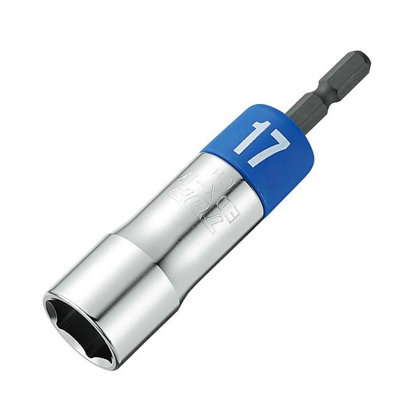 ■用途狭い建築現場での組立・解体作業、各種産業用ボルト・ナットの着脱に。■機能ねじれ応力を緩和し、耐久性2倍(当社比)、18V機種に対応しています。エラストマー樹脂を利用したサイズ別色分けで、使いたいサイズが一目で判ります。六角シャンク部は...