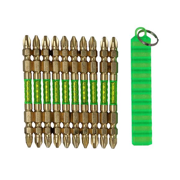 ■用途各種ネジの締め付け作業に。■機能衝撃吸収樹脂を装着し、高耐久を誇るビットです。40Vの充電インパクトドライバーにも対応しています。高負荷なネジ締め作業にも対応可能です。■仕様・スペック●刃先：＋2番。●全長：85mm。■材質●特殊鋼。