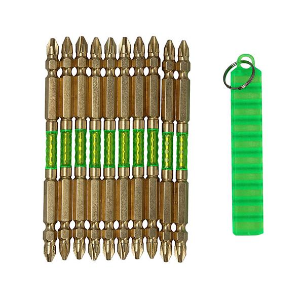 ■用途各種ネジの締め付け作業に。■機能衝撃吸収樹脂を装着し、高耐久を誇るビットです。40Vの充電インパクトドライバーにも対応しています。高負荷なネジ締め作業にも対応可能です。■仕様・スペック●刃先：＋2番。●全長：110mm。■材質●特殊鋼。