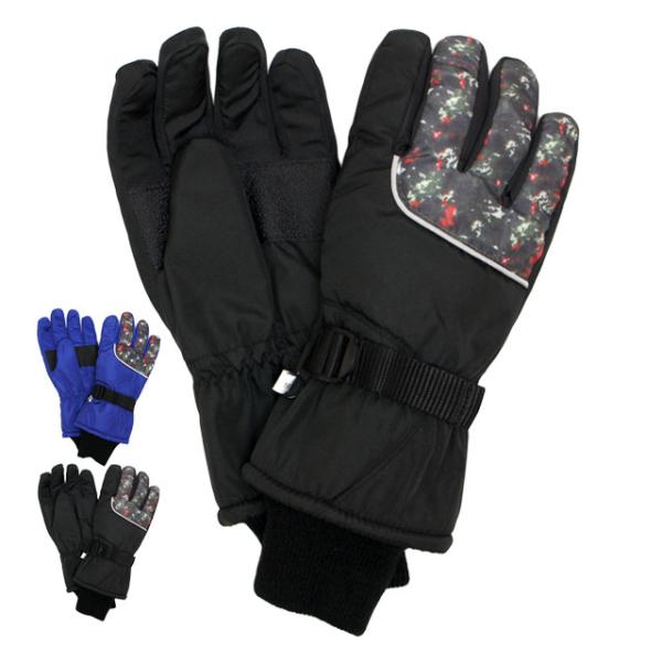 【メール便対応】手袋 こども 防寒手袋 スキー手袋 スノー手袋スキー・雪遊び・通学・通園に最適な防寒てぶくろ●裏地フリース●手の平一部滑り止め付き●手首リブ付き本体：ポリエステル-100%カフス：アクリル-100%アテ部分：合成皮革◇　採寸...