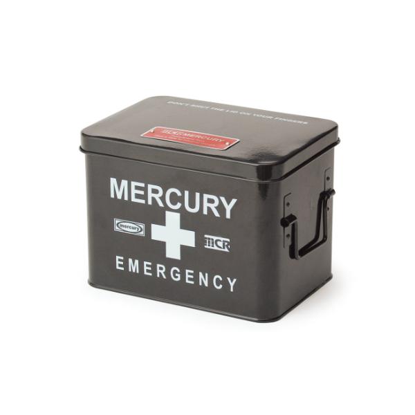 ★サイズ：幅21.8cm x 高さ15.5cm × 奥行き15.8ｃｍ ★材質：ブリキ★色：ブラック★薬や用具を整理して収納しやすい仕切りが付いており、上にトレイが付いています。※この商品は、生産の際に吊るして塗装を行います。この加工の特性...