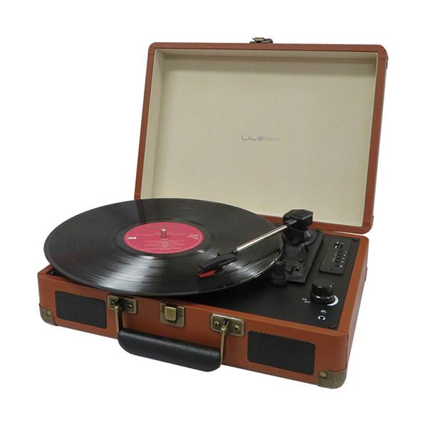TE-1907BR トランクケース型のレトロなレコードプレーヤー。レコードからUSBメモリー・microSDカードへの簡単録音可能! ※詳細は商品説明をご確認下さい。商品ページは縦長です。
