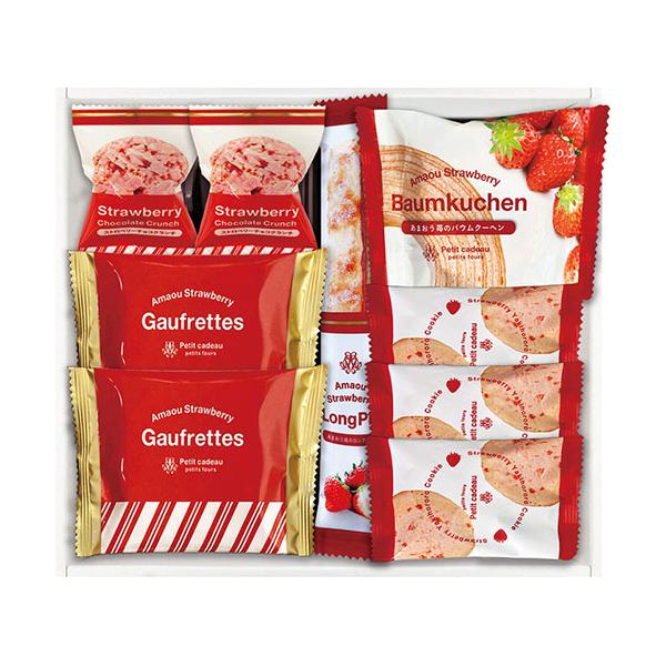 B1029549 あまおう苺バウムクーヘン&amp;プチガトー ギフトボックス ※詳細は商品説明をご確認下さい。商品ページは縦長です。