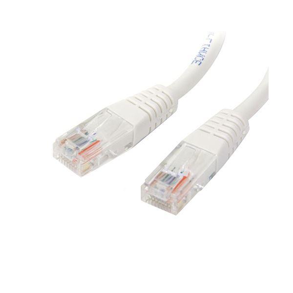【商品名】 （まとめ） StarTech.com Cat5e対応LANケーブル ホワイト 30cm M45PATCH1WH 1本 【×2セット】  ※詳細は商品説明をご確認下さい。商品ページは縦長です。(PayPayポイント15%獲得/付与...