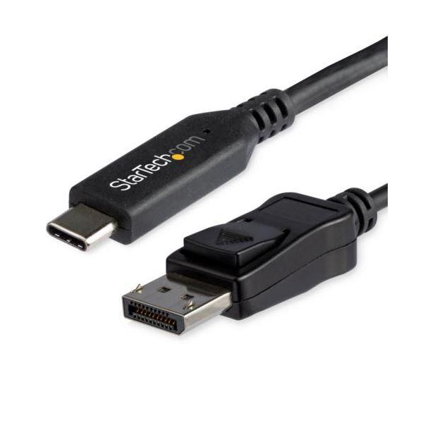【商品名】 StarTech.com USB TypeC-DisplayPort 1.4変換ケーブル 1.8m ブラック CDP2DP146B1本  ※詳細は商品説明をご確認下さい。商品ページは縦長です。(PayPayポイント15%獲得/付...