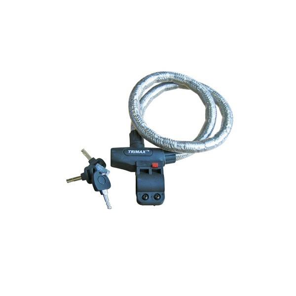 ステンレス製のワイヤーロックです。■材質ロック本体:ステンレス製(プラスチックコート)ワイヤー:ステンレス製(φ22mm×910mm)■パイプ用ブランケット付き(25-29mm径のパイプに取付可能)※予告なくパッケージデザインや仕様が変更に...