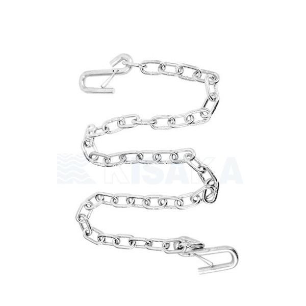 6.8mm径のスチール製セーフティーチェーンです。両端にS字フックが付いているタイプです。(チェーンキーパー標準装備)■全長:1470mm■耐荷重:3500ポンド(1575kg)