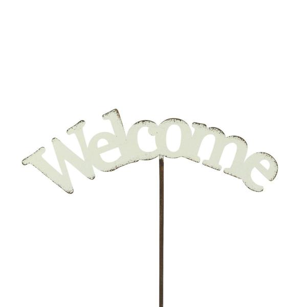 ◆商品番号◆A0002550◆商品名◆HSP66WH　ソレイユガーデンピック06-WH◆色◆ホワイト◆サイズ◆W110×D2×H40（315）mm◆材質◆ブリキ◆注意事項◆※商品の画像は、お使いのPCやスマートフォンの環境によって実際の物と...