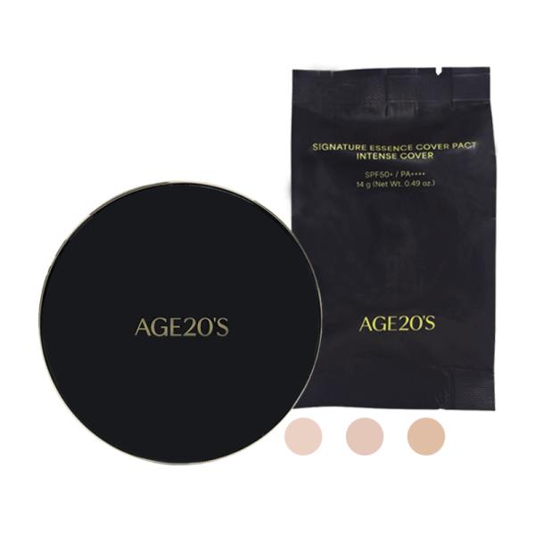 AGE 20'S エージートゥウェンティーズシグネチャーエッセンスパクトインテンスカバー spf50+ pa++++リフィル付き 14g*2eaNo.13 アイボリーNo.21 ライトベージュNo.23 ミディアムベージュ送料無料対応※効果...