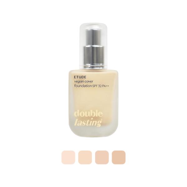 Etude House エチュードハウスダブルラスティングヴィーガンカバーファンデーション 30gSPF32 PA++17C1 ライトバニラ19N1 ライトベージュ21N1 ニュートラルベージュ23N1 サンドリキッドファンデーション化粧下...
