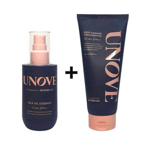 unove アノブヘアオイルエッセンス+トリートメンセットヘアオイルエッセンス 70mlディープダメージトリートメントex テンダーブルーム 320ml 大容量オイルエッセンスヘアオイルエッセンスヘアオイルヘアエッセンス洗い流すトリートメン...