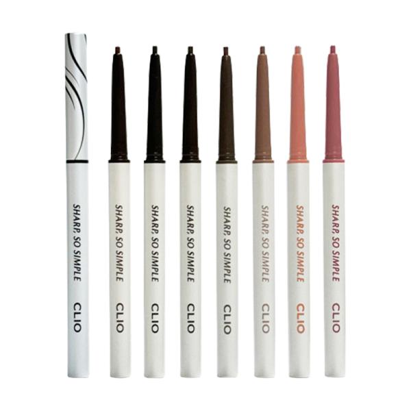 CLIO クリオシャープソーシンプルウォータープルーフペンシルライナー 各0.14g01 ブラック02 ブラウン03 ブラックブラウン04 ダークブラウン05 アッシュブラウン06 バニラベージュ07 クリーミーアイボリー08 コーラル（N...