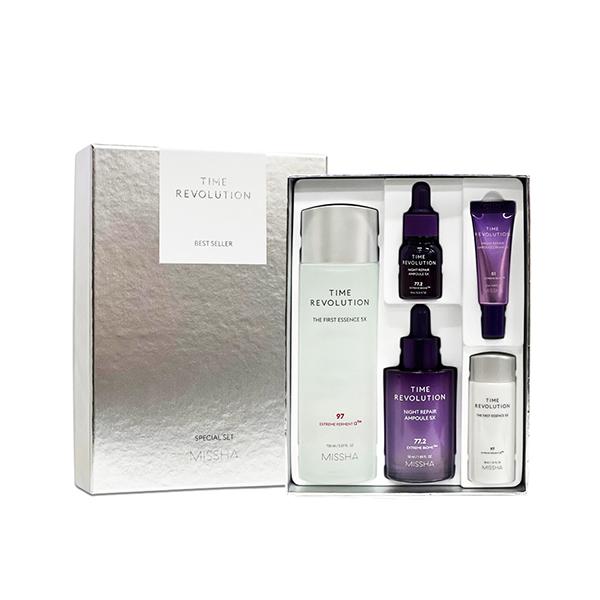 ミシャ MISSHA タイムレボリューションベストセラー2種企画セット- ザ ファスト エッセンス 5X 150ml- ナイトリペア アンプル 5X 50ml送料無料対応