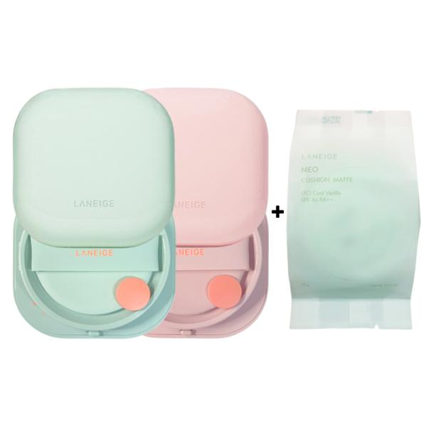 Laneige ラネージュネオクッショングロウ (本品+リフィル) SPF46 PA++ 15g- 17C1 クールバニラ- 21C1 クールベージュ- 21N1 ベージュ- 23N1 サンドネオクッションマット (本品+リフィル) SPF...