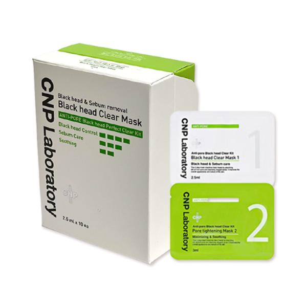 ◆商品名：CNP アンチ ポア ブラックヘッド クリア キット 10セット (1剤/2剤 各10枚)◆製造会社：CNP / チャアンドパク チャ＆パク皮膚科 シーエヌピー ラボラトリー◆原産地：韓国※使用感には個人差があり、お肌に合わない場...