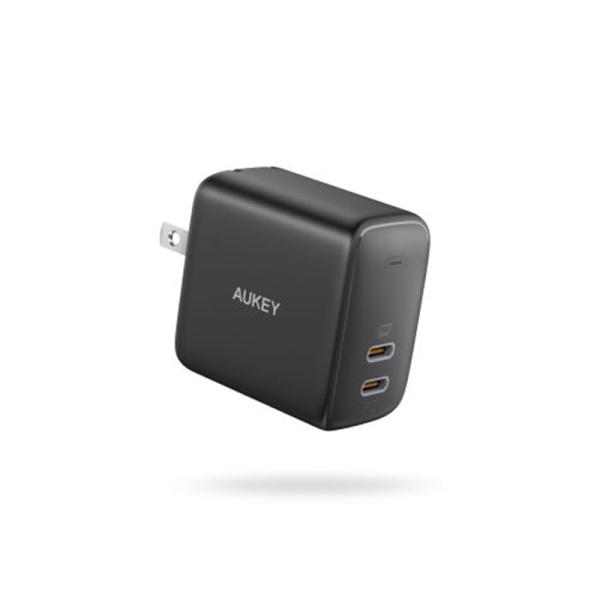 【発売日：2021年05月25日】AUKEY（オーキー） USB充電器 Swift Duo 40W PD対応 [USB-C 2ポート] PA-R2S-BK ブラック・USB-Cポートを２つ掲載。それぞれ最大20W出力の急速充電器・コンパクト...