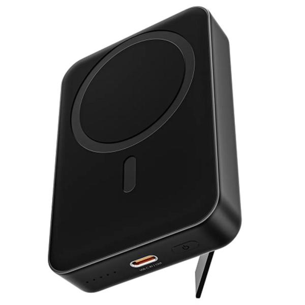 AUKEY（オーキー） マグネット式モバイルバッテリー 10,000mAh PB-ML01-BK ブラック　容量：10,000mAh・マグネット式ワイヤレス充電機能搭載・2台の機器を同時充電・折りたたみ式のスタンド内蔵