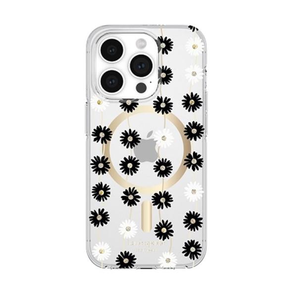 kate spade（ケイト スペード） 背面ハードケース（ iPhone 15 Pro Protective Hardshell） KS052498-04 Daisy Chain/Black White【数量限定・未開封店頭在庫】・kat...