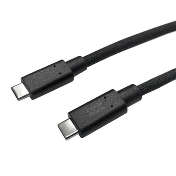 Modget(モジェット) USB Type-C to Type-C ケーブル／20Gbps／PD240W／1.0m ITC20G2510BK ・最大20Gbpsの高速通信・Power Delivery 240Wの高速充電に対応・高耐久メッ...