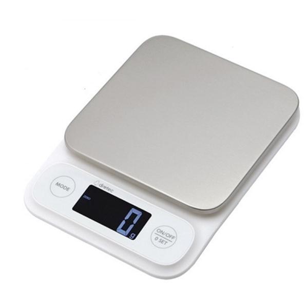 dretec（ドリテック） デジタルスケール「テリージュ」5kg/1g KS-516WT ホワイト・水や牛乳の「ml」計量もお任せ・たっぷりはかれる5kg計・生活防水(IPX4)仕様