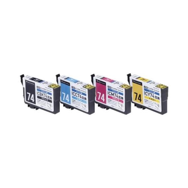 【発売日：2020年09月11日】カラークリエーション 互換　４色パック　ＩＣ４ＣＬ７４ KSD-EIC74-4ST 【数量限定・未開封店頭在庫】・互換プリンターインクシェアNo1のカラークリエーション製ケーズデンキオリジナル互換インク