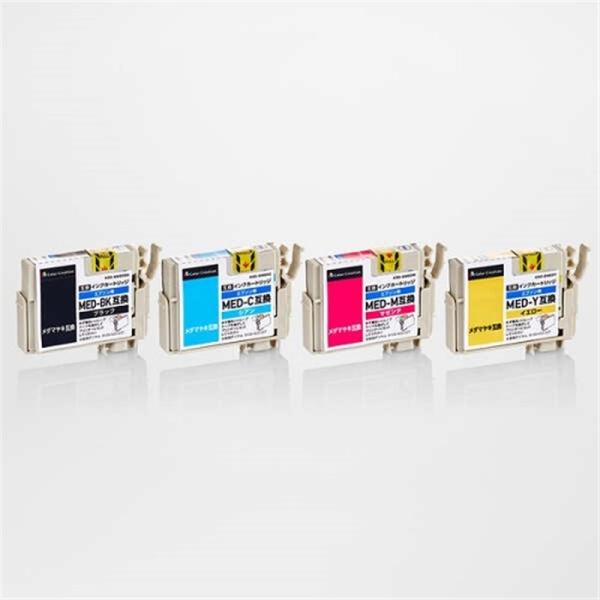 カラークリエーション 互換　インクカートリッジ　4色パック KSD-EMED-4ST ブラック／シアン／マゼンタ／イエロー・エプソン用MED-4CL4色パック【メダマヤキ】互換