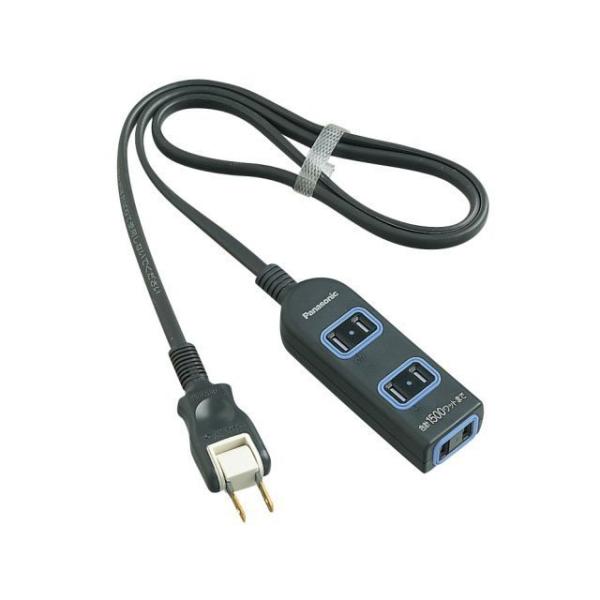 【発売日：2007年06月01日】Panasonic（パナソニック） コード付タップ WHA2533BKP ブラック・一時的な水しぶき・ホコリの浸入をガードする扉採用・コンパクトデザイン・３ｍコード付（３コ口、スナップキャップ付）